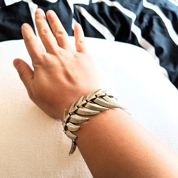 Jewelry | Gold Edgy Bracelet With Varying Texture | Poshmark